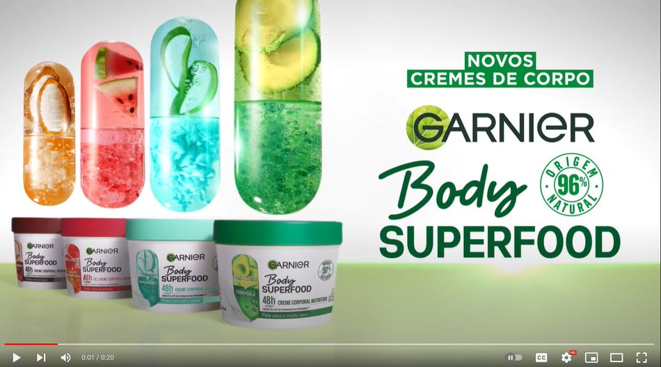 Gama de Cremes Hidratantes para o Corpo Body SuperFood | Garnier