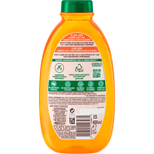 Shampoo Crianças 2 em 1 Alperce Ultra Suave - Produtos | Garnier