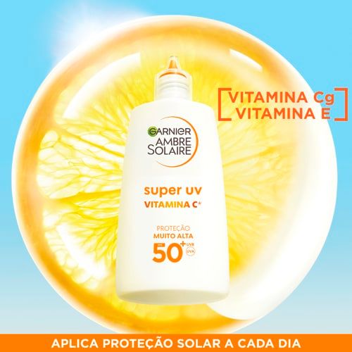 Creme Fluido Protetor Anti-Manchas Super UV Vitamina C FPS50+ |Garnier