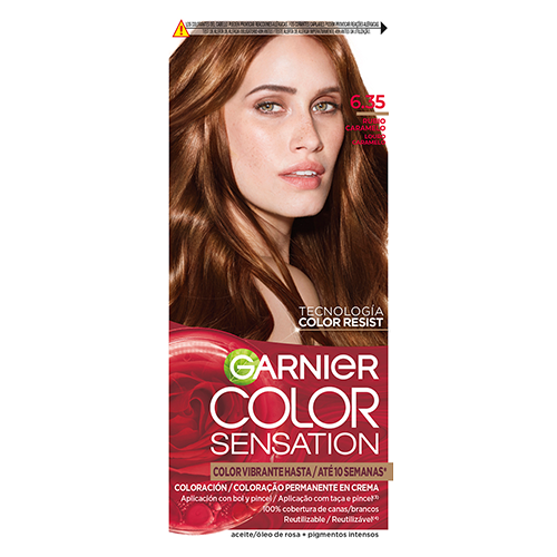 Coloração de cabelo Loiro Caramelo Color Sensation 6.35 | Garnier