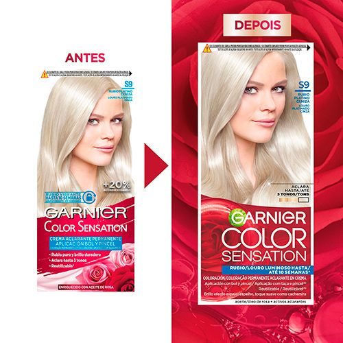 Coloração permanente Color Sensation 9.0 Louro Platinado | Garnier